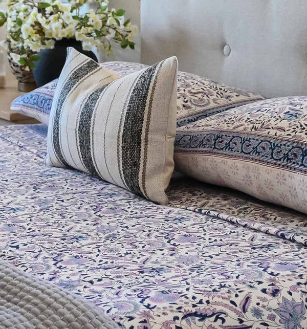 Zinni Handloom Block Print Linen Fabric – Thread To Form