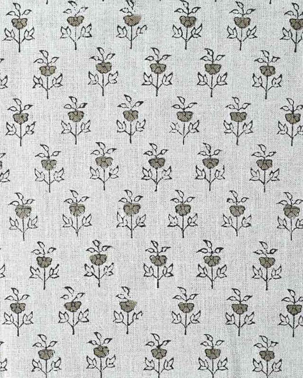 Amber Block Printed Linen Fabric – Thread To Form