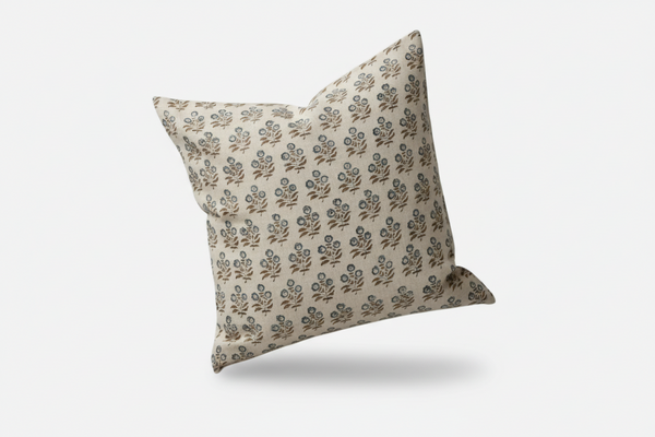 Briannah Block Print Pillow Cover | Chic Floral Throw Pillow – Thread ...