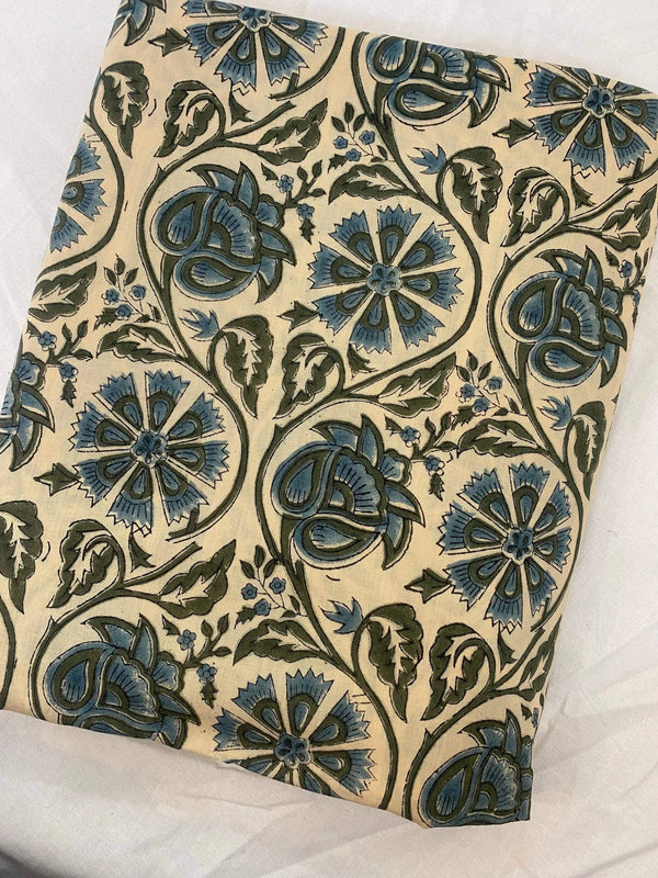 Agnes Hand Block Printed Cotton Fabric – Thread To Form